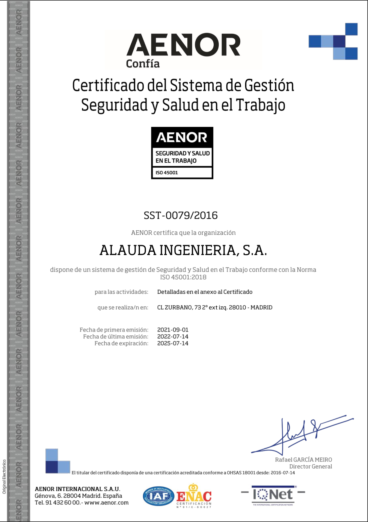 Sistema de Gestión Integral - Alauda Ingenieria